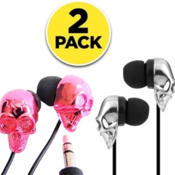 Tablets & Accessories | New 2pack Skull Head Tablet Earbuds Headphones ...